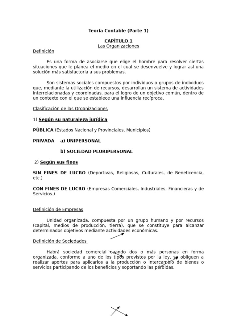 Teoría Contable: Organizaciones y Empresas | PDF | Contabilidad | Hoja ...