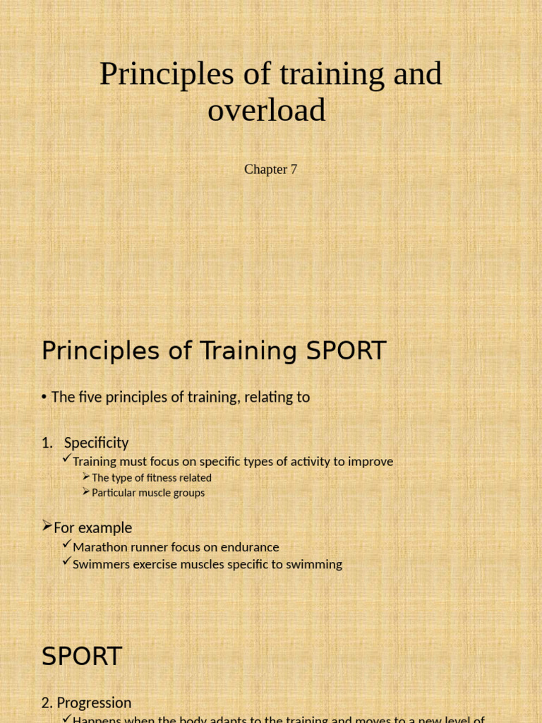 Principles of Training and Overload | PDF | Physical Fitness | Clinical ...