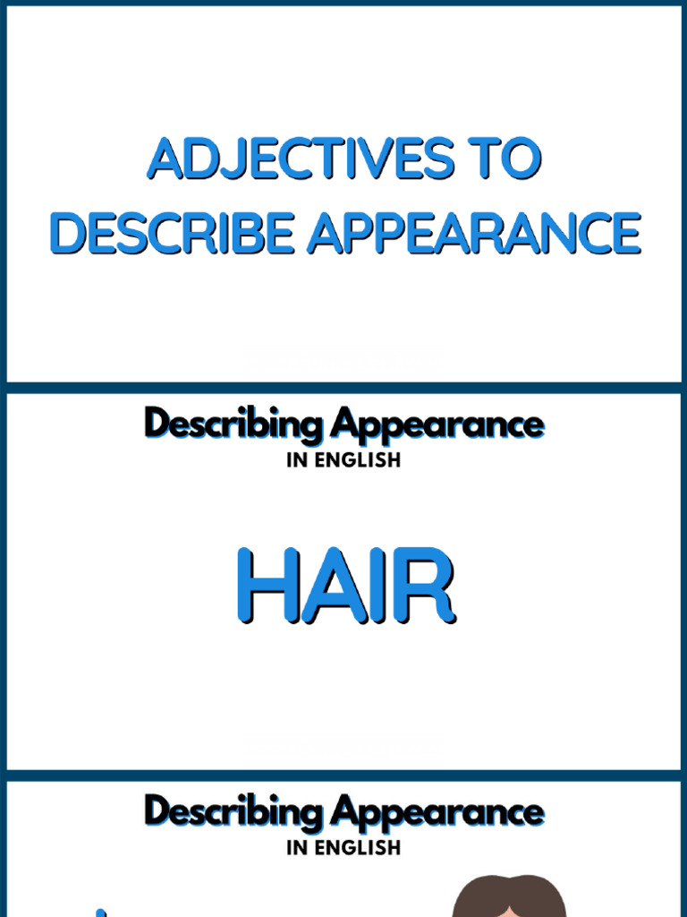 Describing People Adjectives To Describe Appearance | PDF
