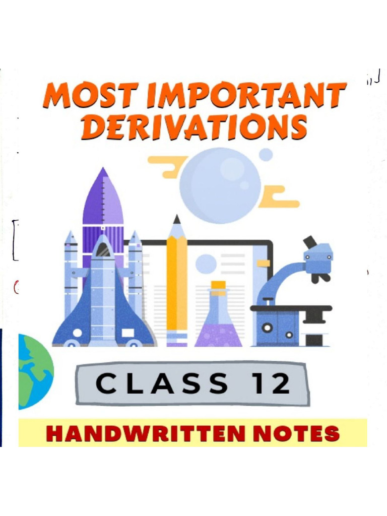 Handwritten Physics All Important Derivations | PDF