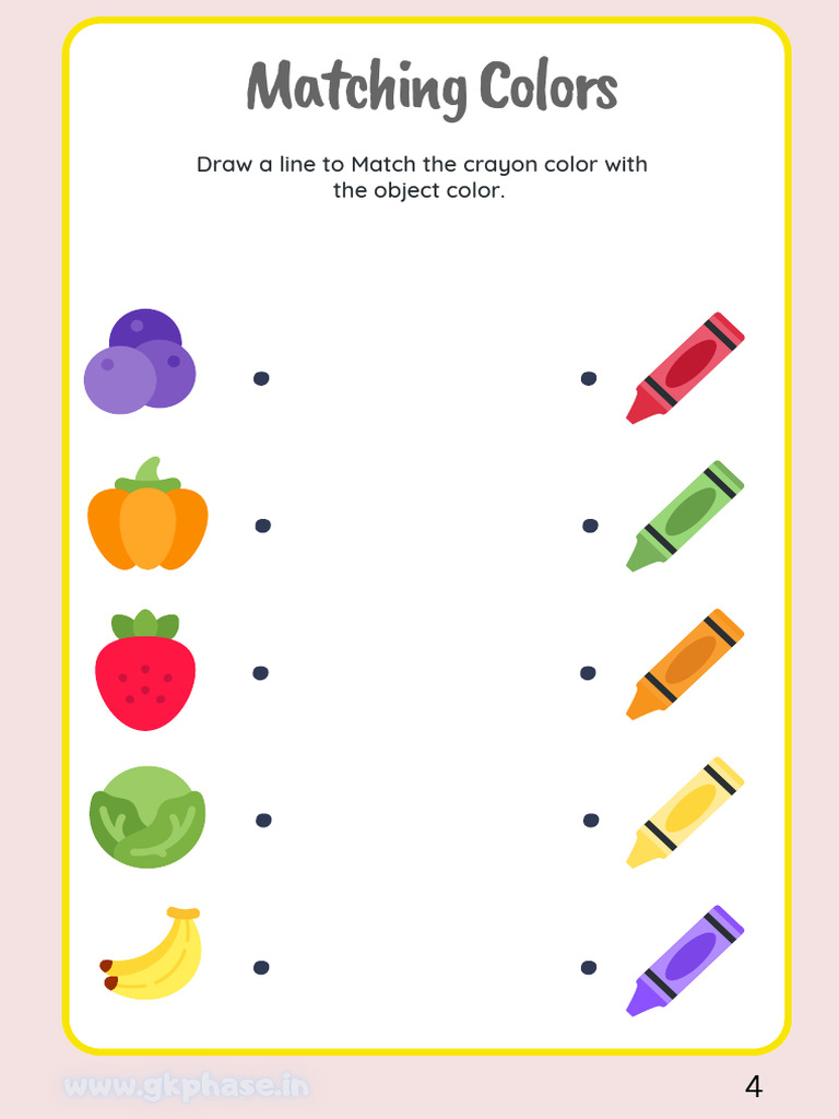 Color Matching Activity for Kids | PDF