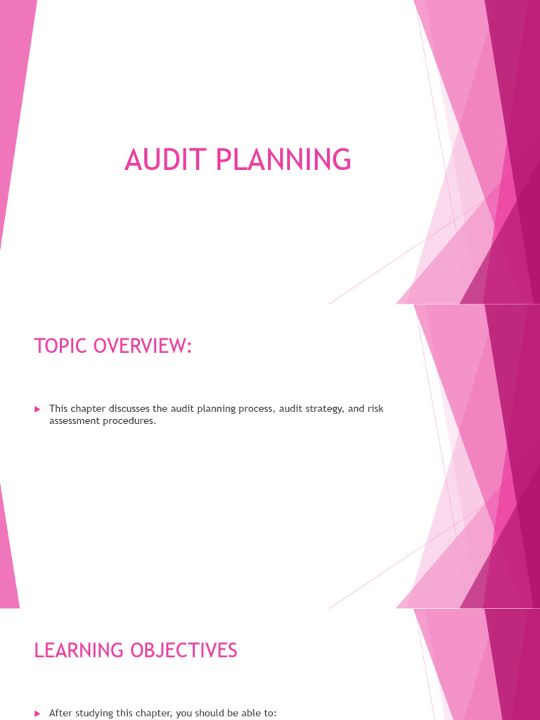 Chapter 2 - Audit Planning | PDF | Audit | Internal Control