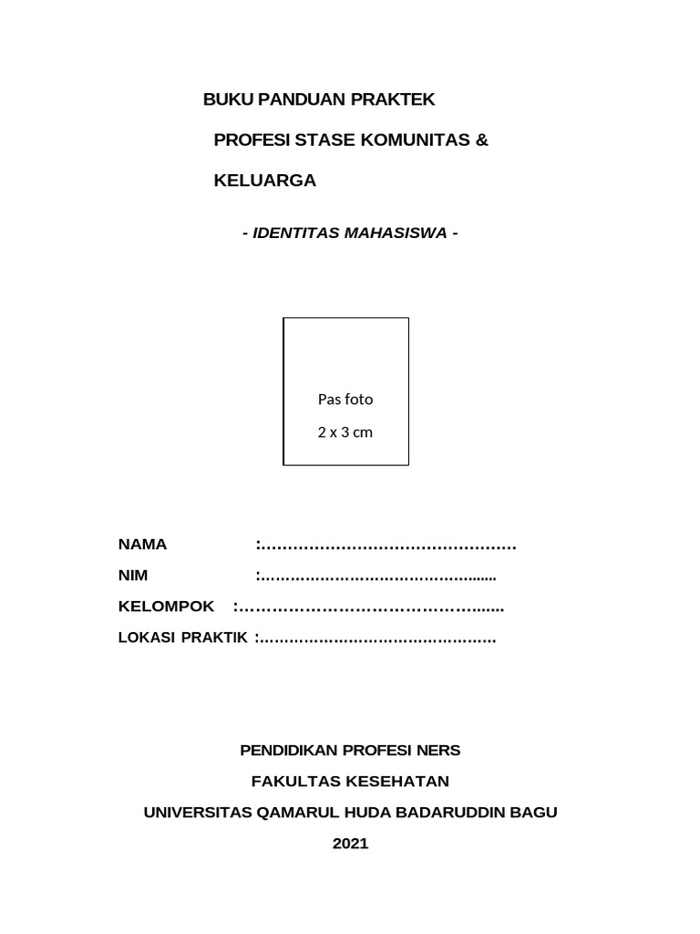 Panduan Ners Stase Komunitas & Keluarga 2022 | PDF
