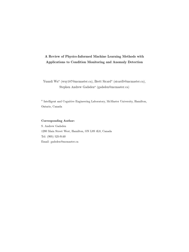 A Review of Physics-Informed Machine Learning Methods With Applications ...