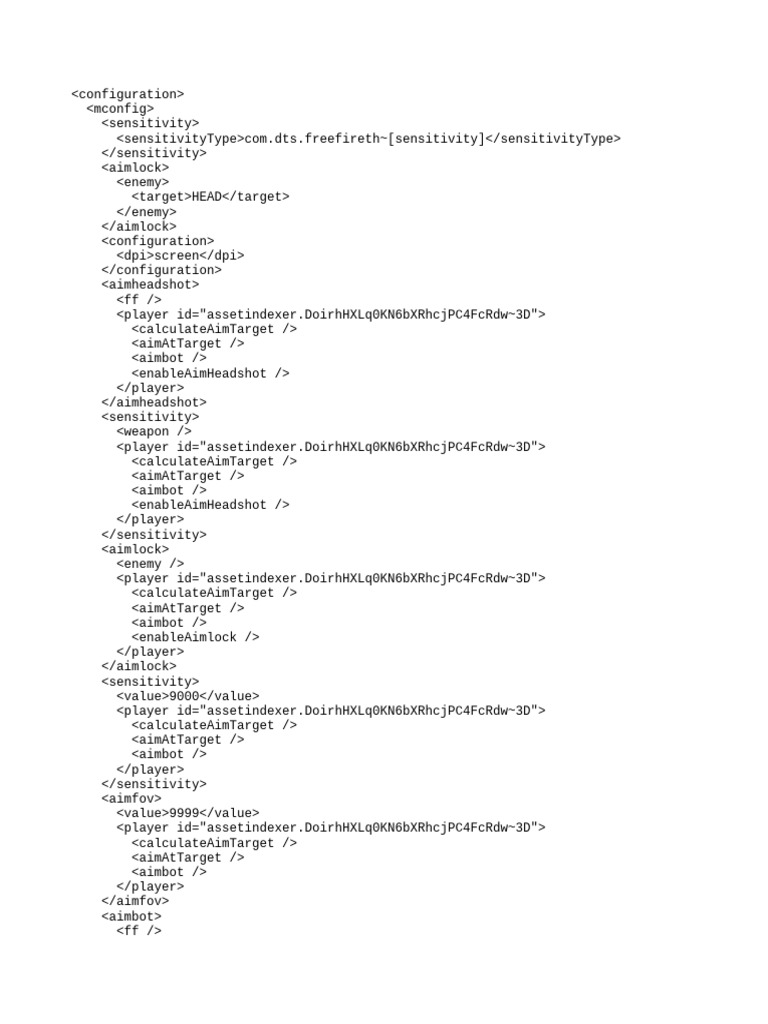 Free Fire Aimbot Configuration | PDF