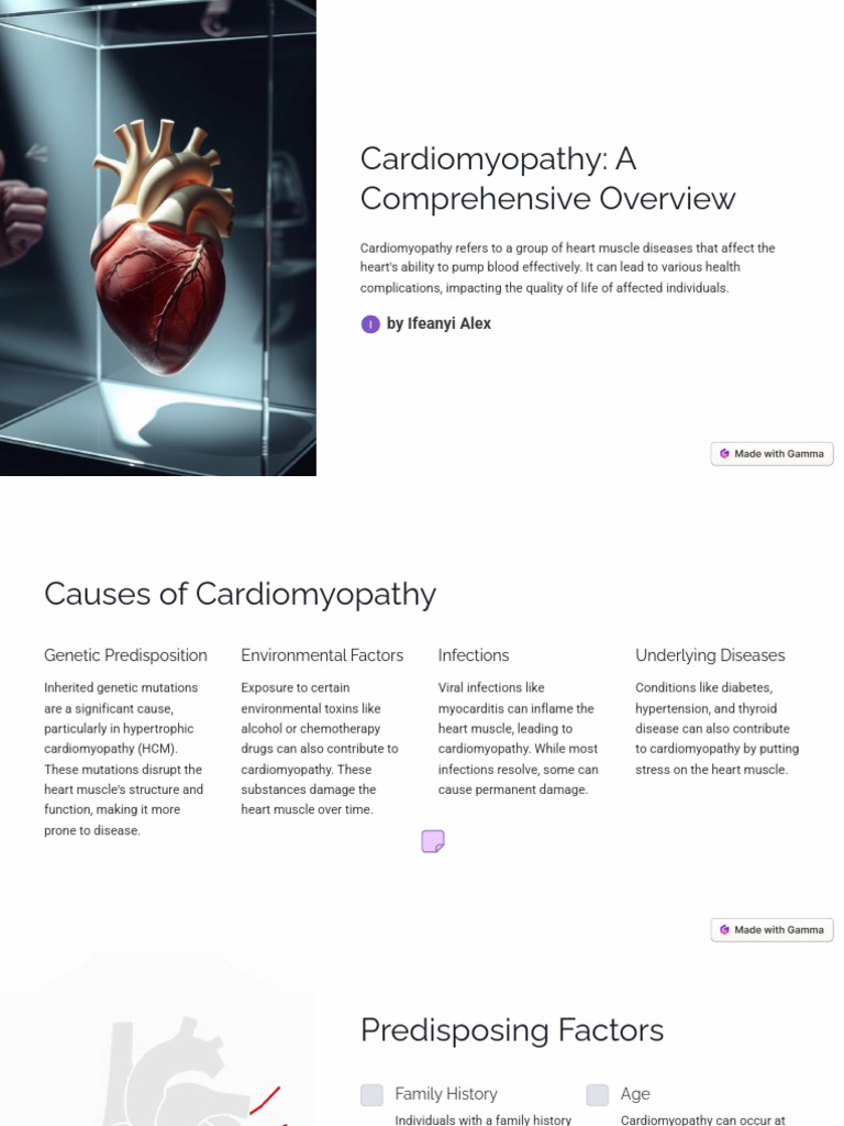Cardiomyopathy A Comprehensive Overview | PDF | Heart | Internal Medicine