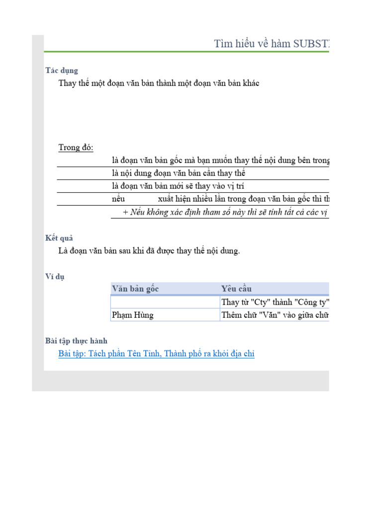 C3-B06 - Hàm SUBSTITUTE | PDF