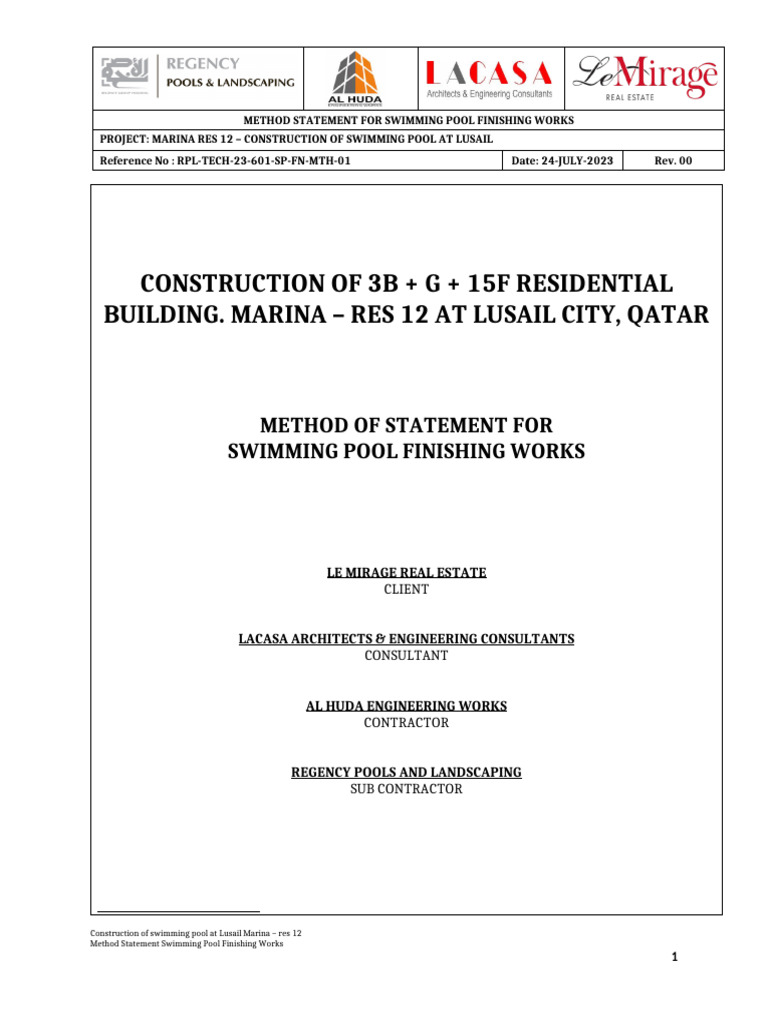 Finishing Method Statement | PDF