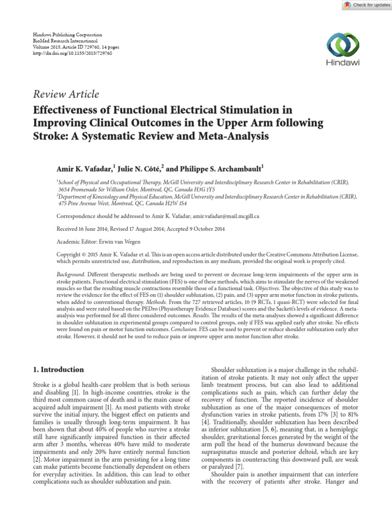 BioMed Research International - 2015 - Vafadar - Effectiveness of Functional Electrical ...