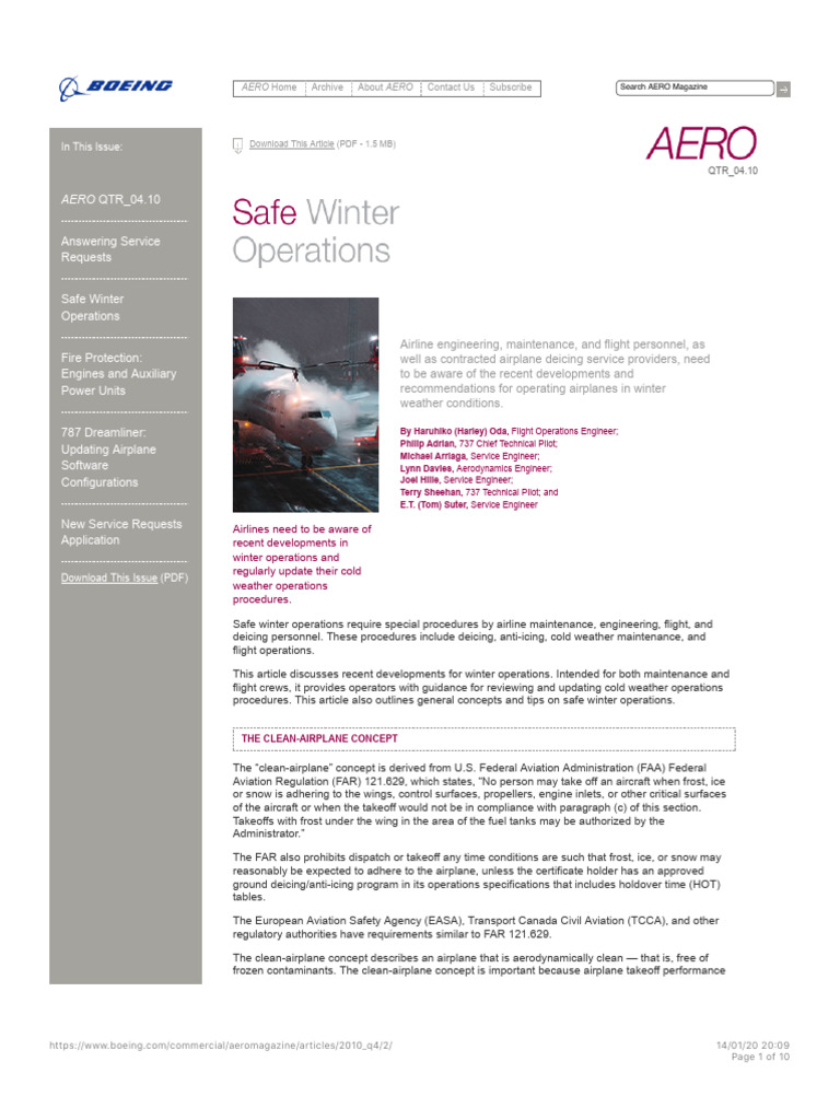 Winter Operations for Airlines: Best Practices | PDF | Aerospace | Aircraft