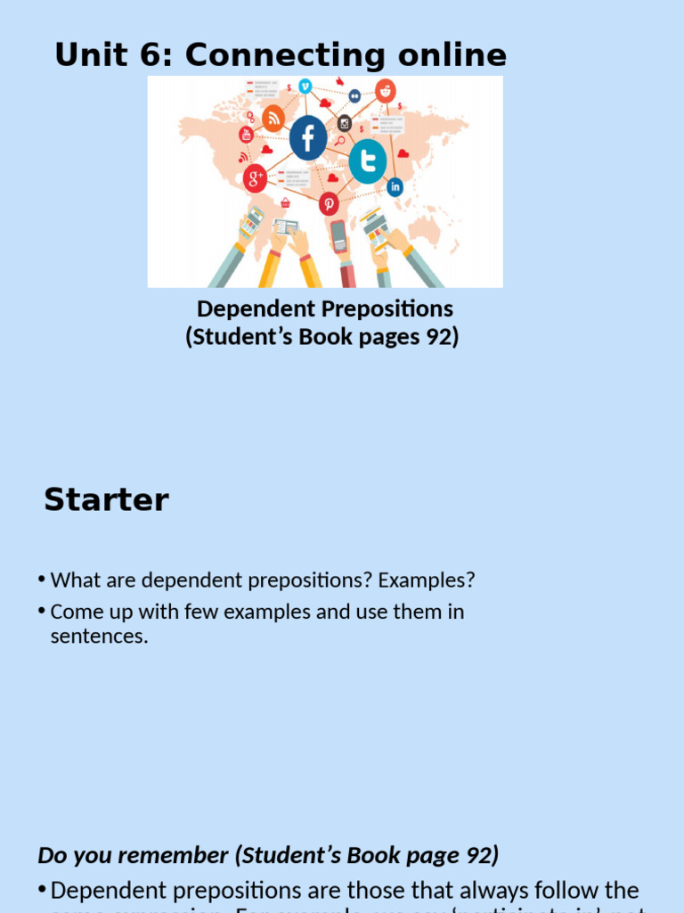 Dependent Prepositions (Student's Book Pages 92) | PDF | Adjective | Verb