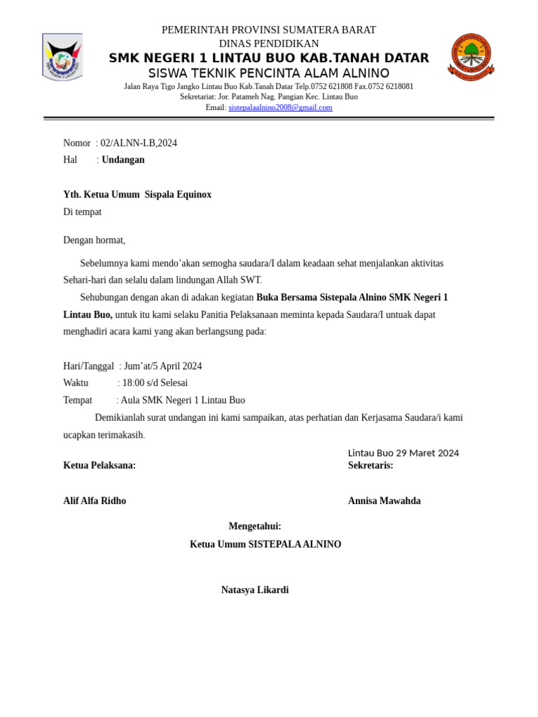 surat undangan alnn | PDF