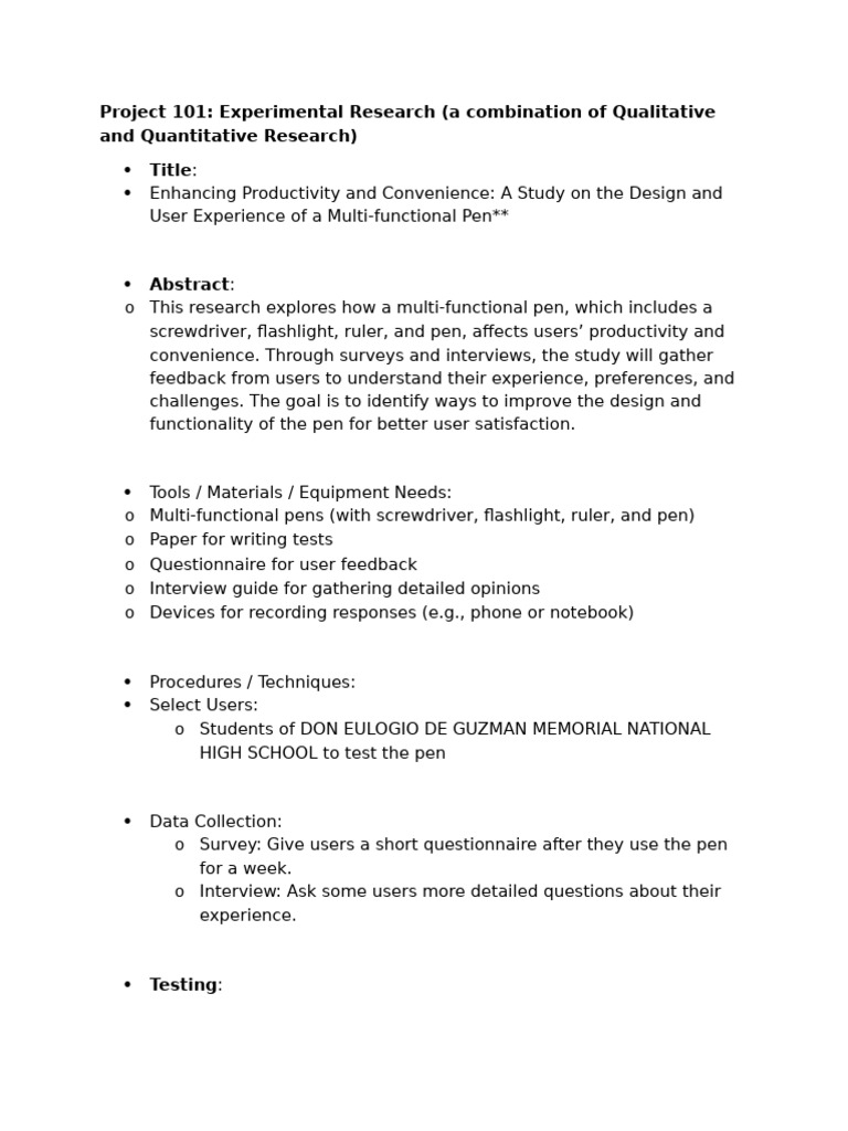 Cedric James Project101 | PDF