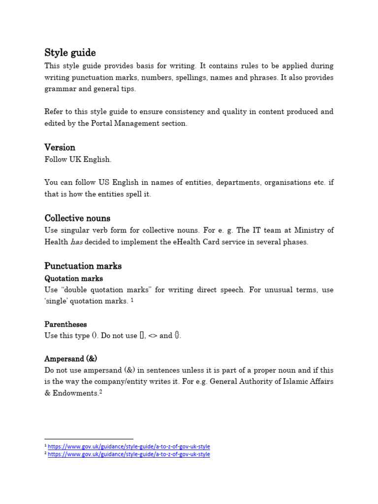 UK English Style Guide for Writing | PDF | United Arab Emirates ...