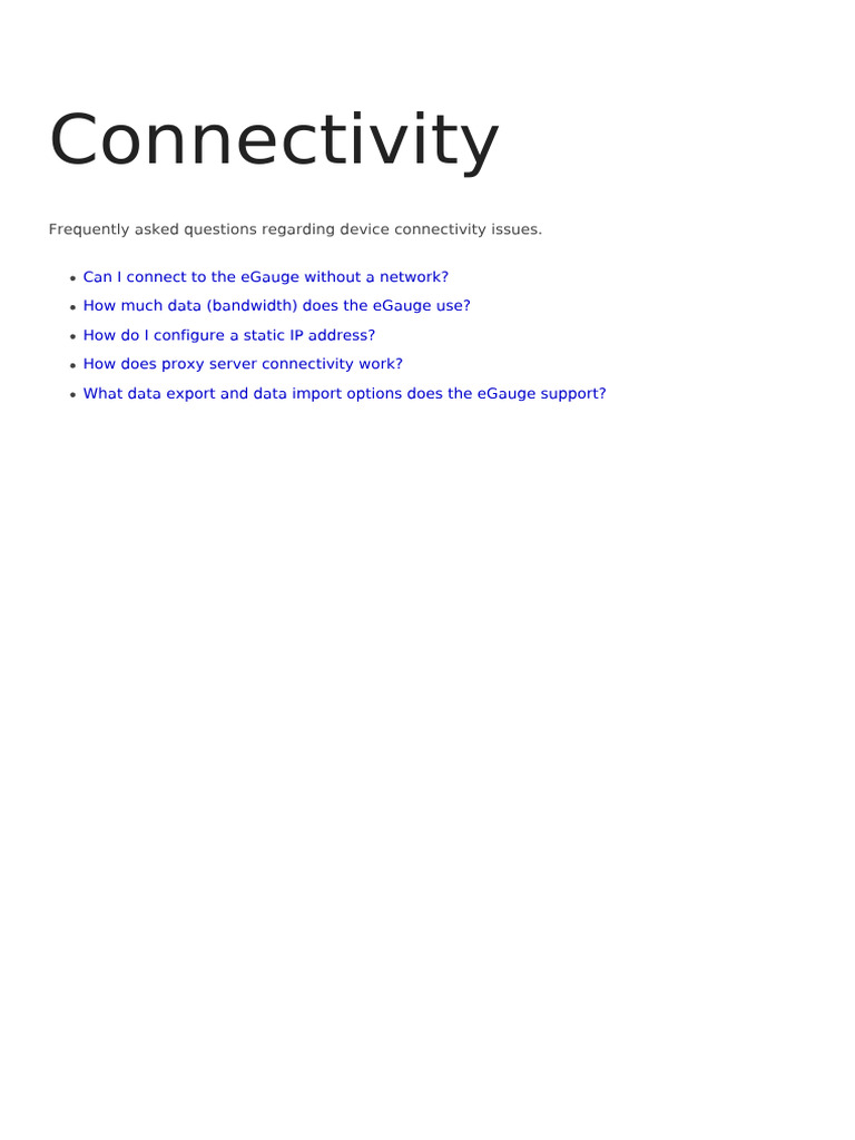 eGauge Device Connectivity Guide | PDF | Proxy Server | Computer Network