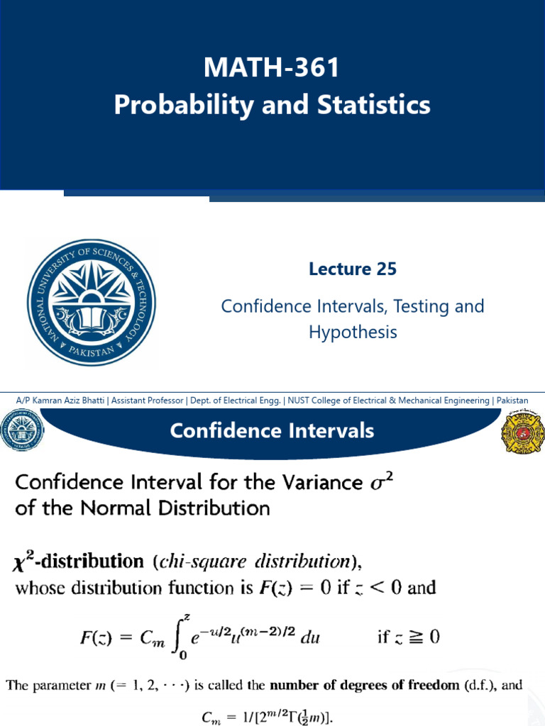 Week 12 - Confidence Intervals, Testing and Hypothesis | PDF