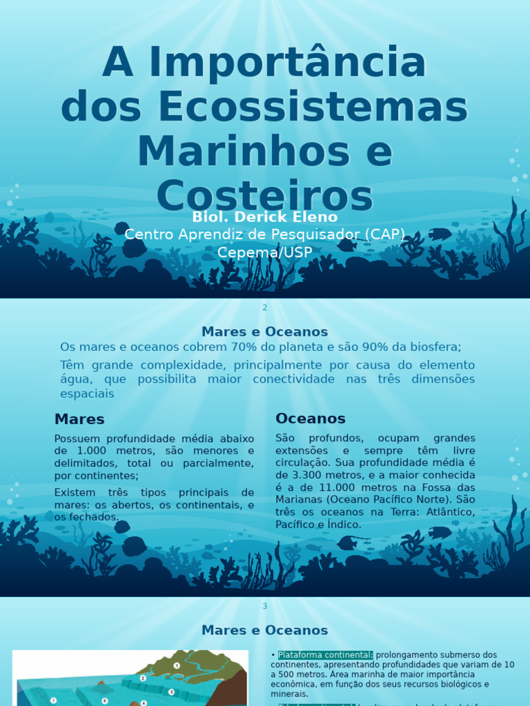 A Importância Dos Ecossistemas Marinhos e Costeiros | PDF | Mar | Água