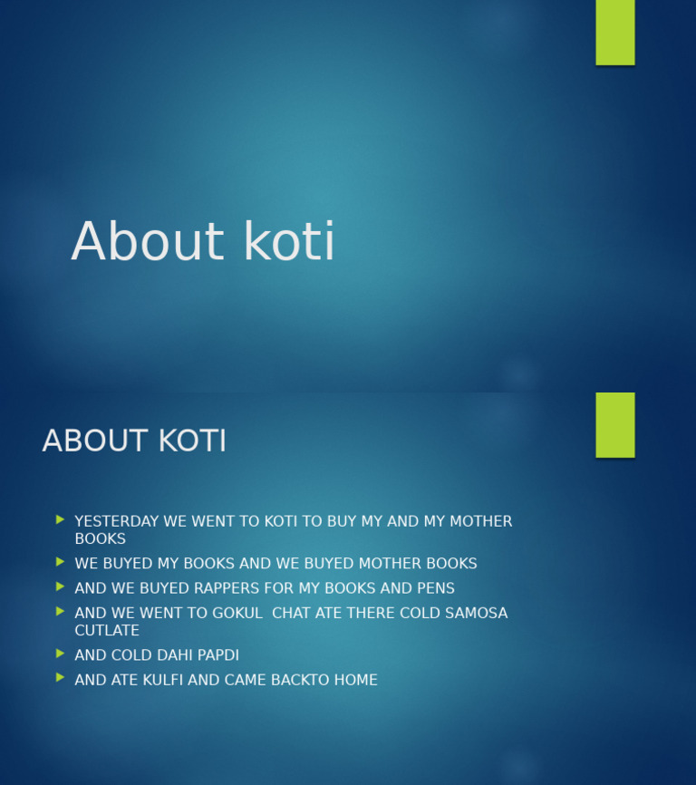 About Koti | PDF