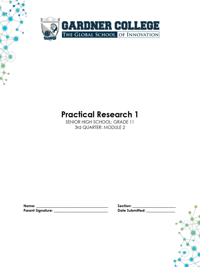 2nd Sem MODULE 1 Practical Research1 Week 5 | PDF | Qualitative ...