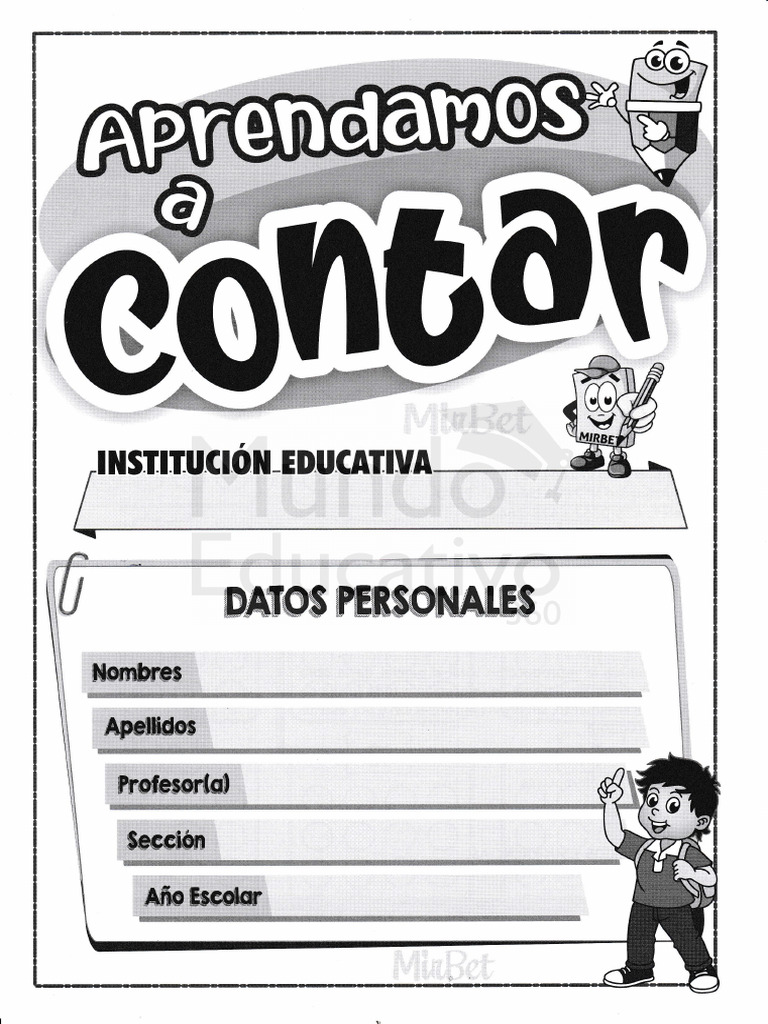 Cuaderno Trabajo Aprendamos A CONTAR (I Tomo) Me360 | PDF