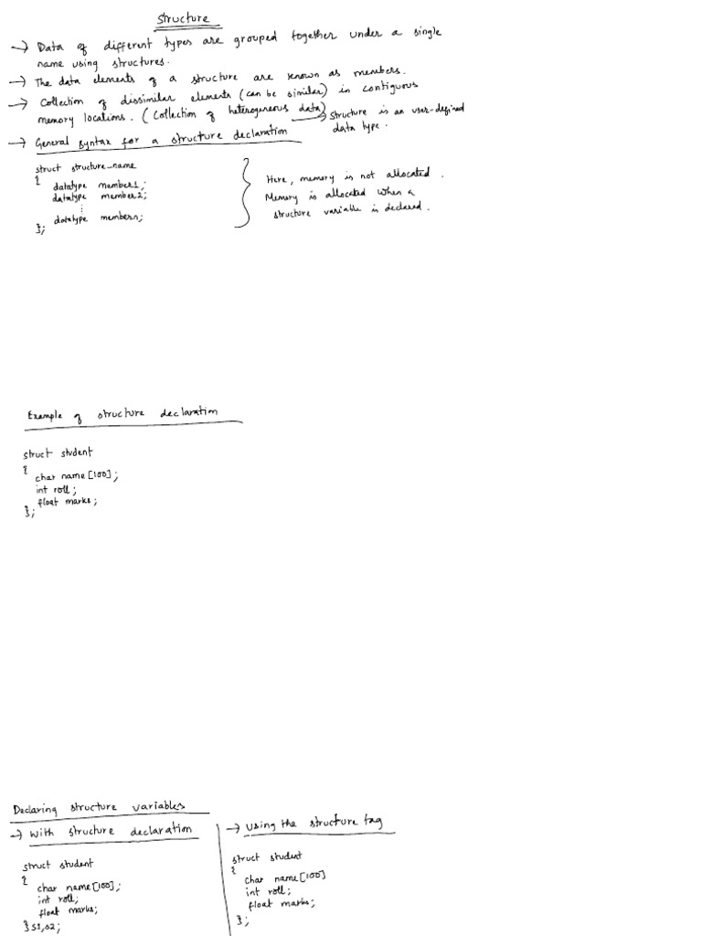 Structure Union Storage Class | PDF