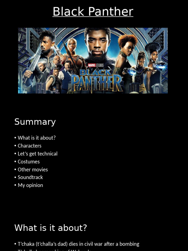Black Panther Movie Overview and Review | PDF