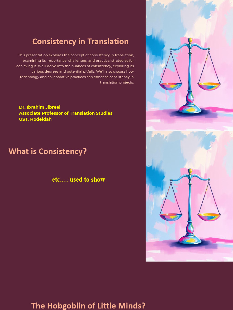 Consistency in Translation | PDF | Translations | Communication