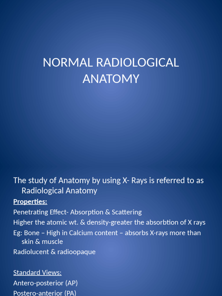 Radiological Anatomy of Bones and Joints | PDF | Human Anatomy ...