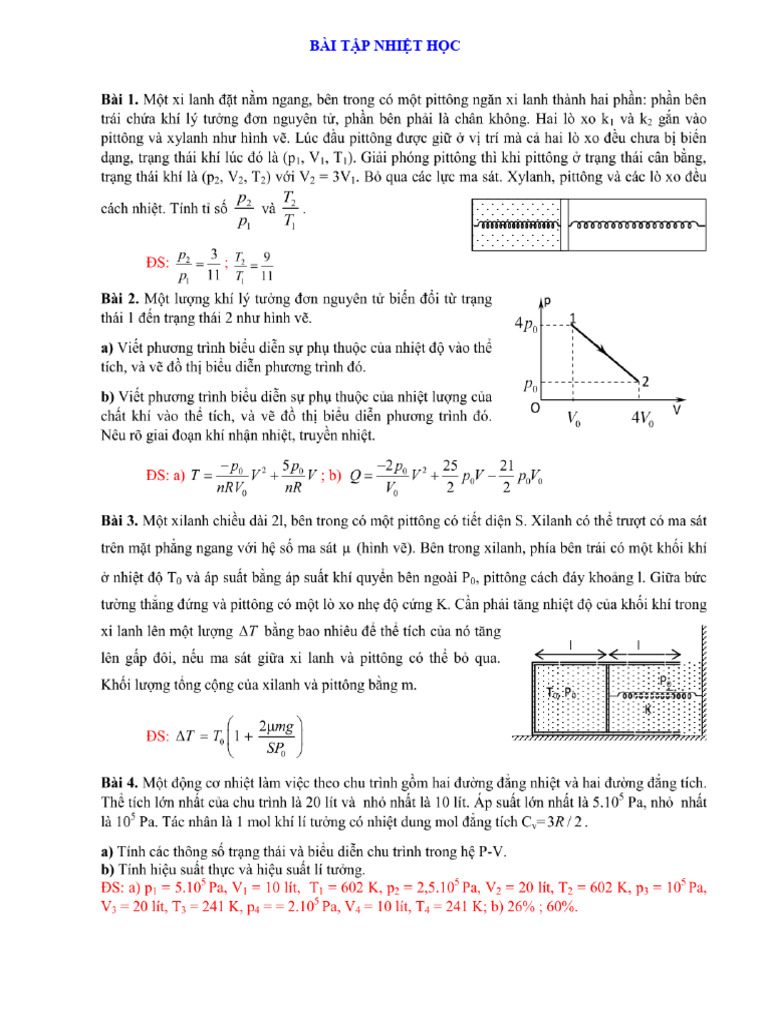Bai Tap Nhiet Hoc | PDF