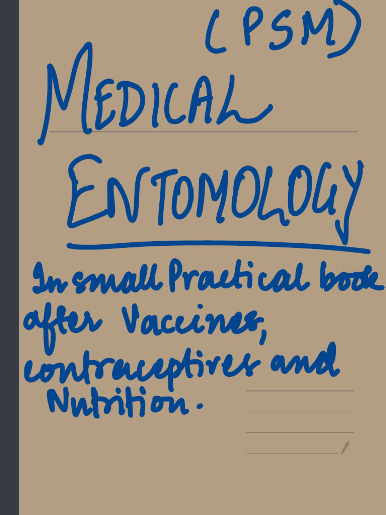 PSM Medical Entomology Pracs - 1 | PDF