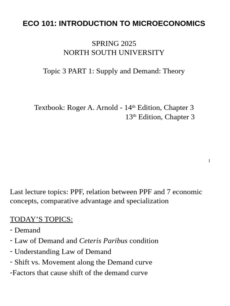 topic3 part 1 | PDF | Demand | Demand Curve