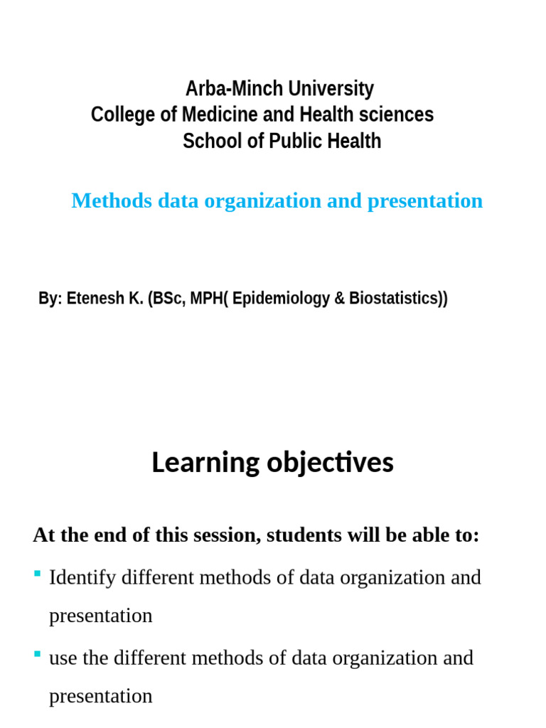 Data Organization and Presentation Methods | PDF | Histogram ...