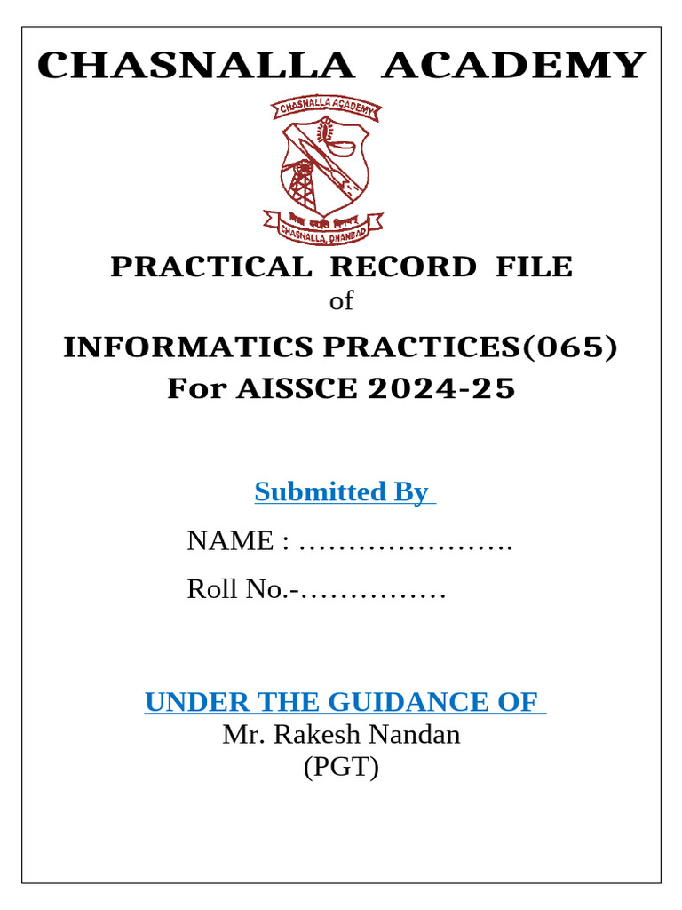 class-12-ip-practical - old | PDF | Sql | Python (Programming Language)