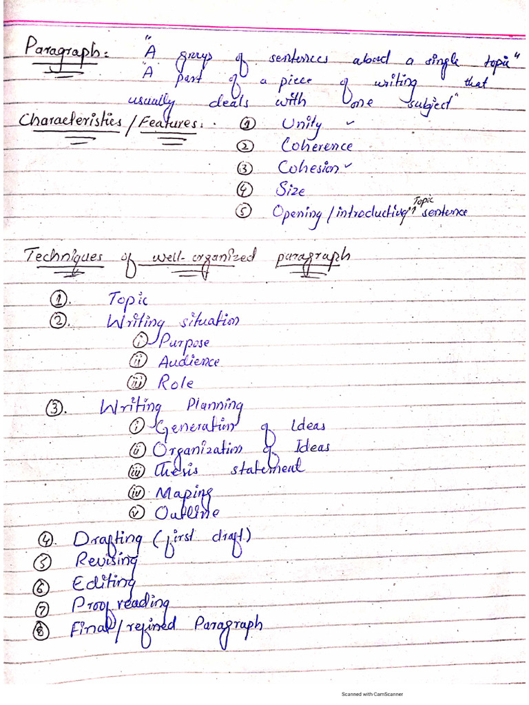 Paragraph Essay Pdf
