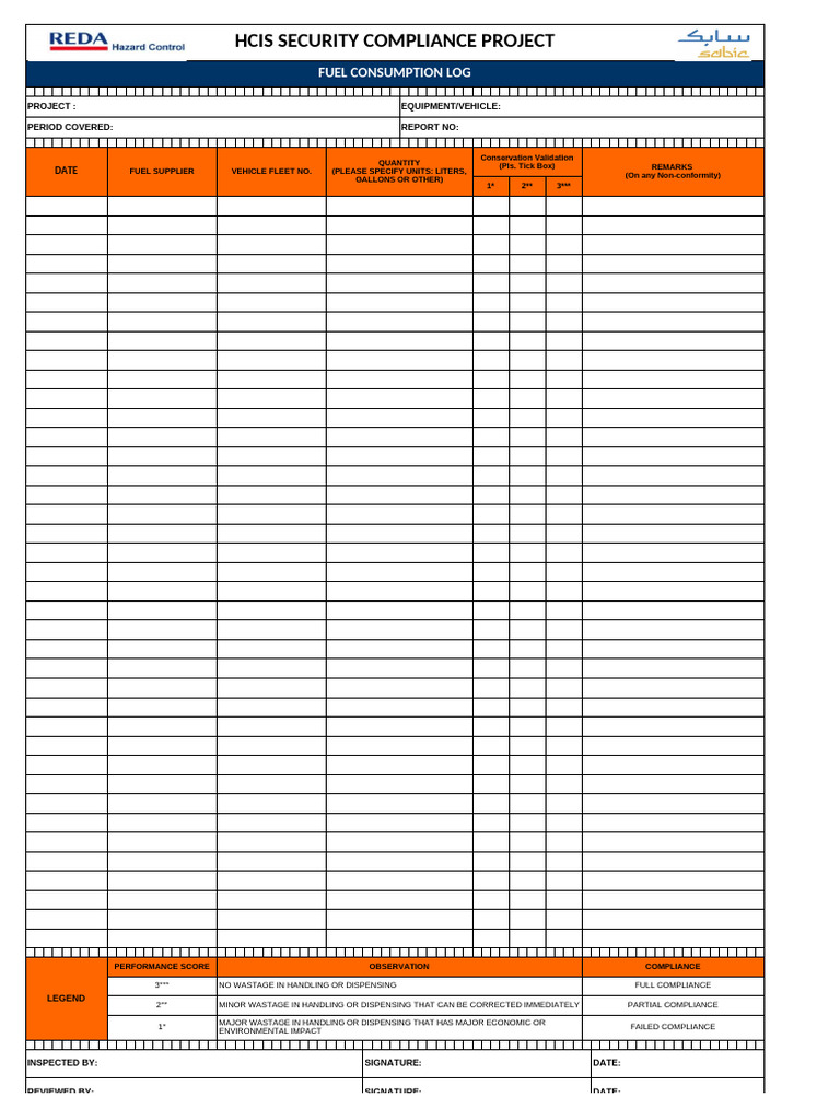 Fuel Consumption Log | PDF
