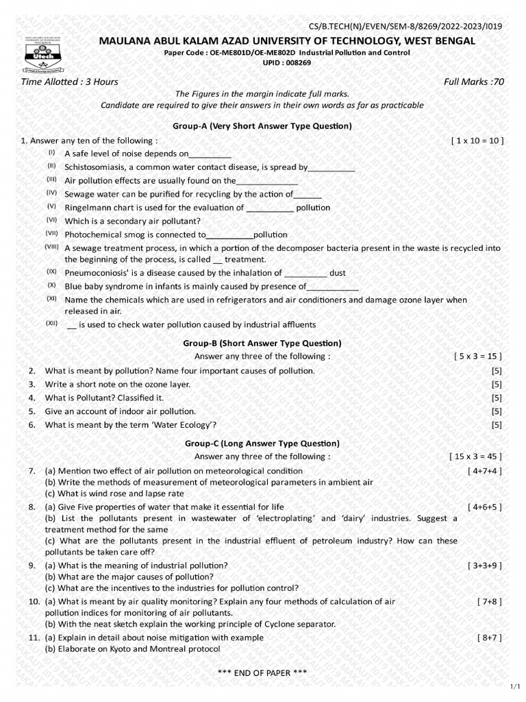 8th Sem Previous Ques 2022-23 | PDF