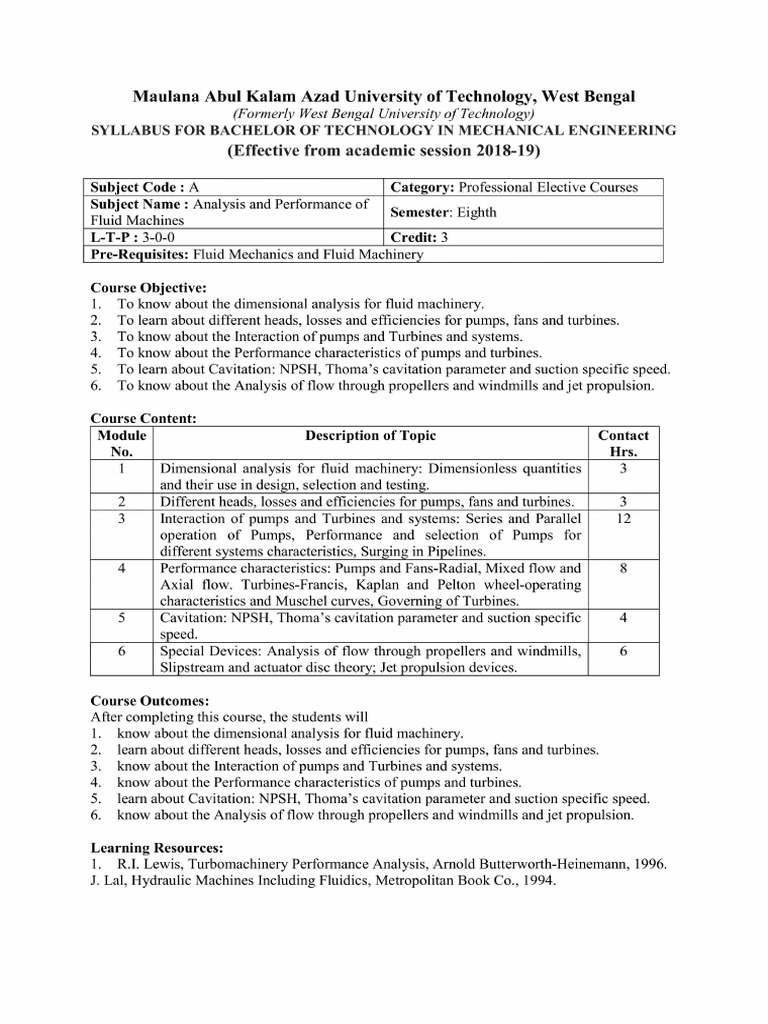 8th Sem Syllabus | PDF