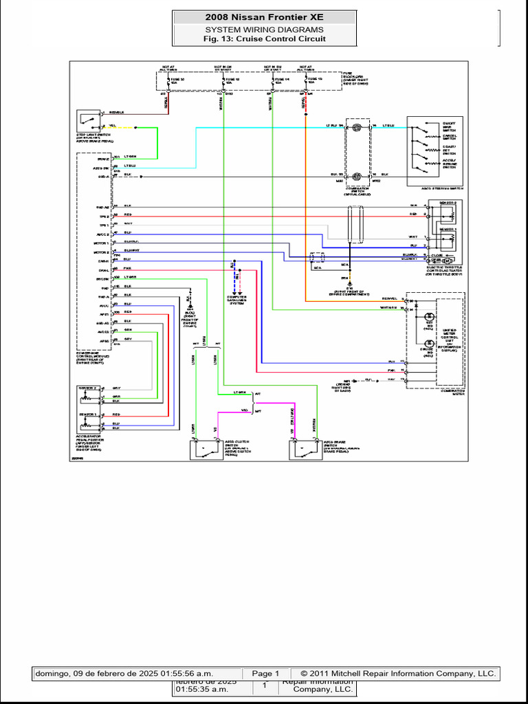 Nissan Frontier Cruise Control Circuit | PDF