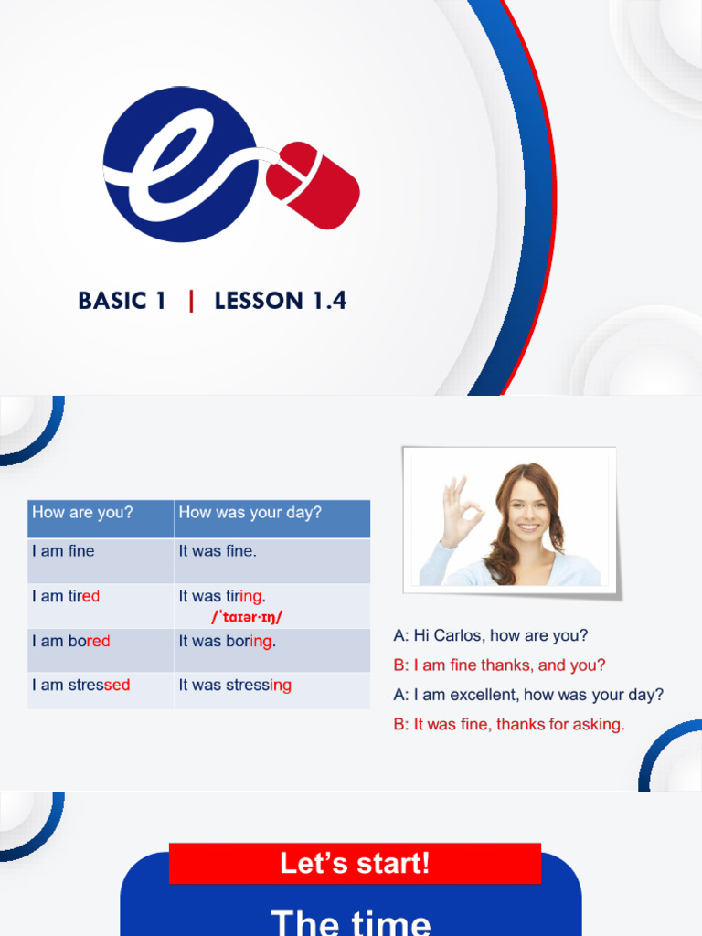Basic 1 Lesson 1.4 | PDF