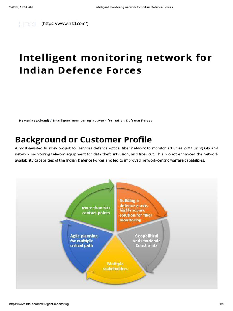Intelligent Monitoring Network For Indian Defence Forces | PDF