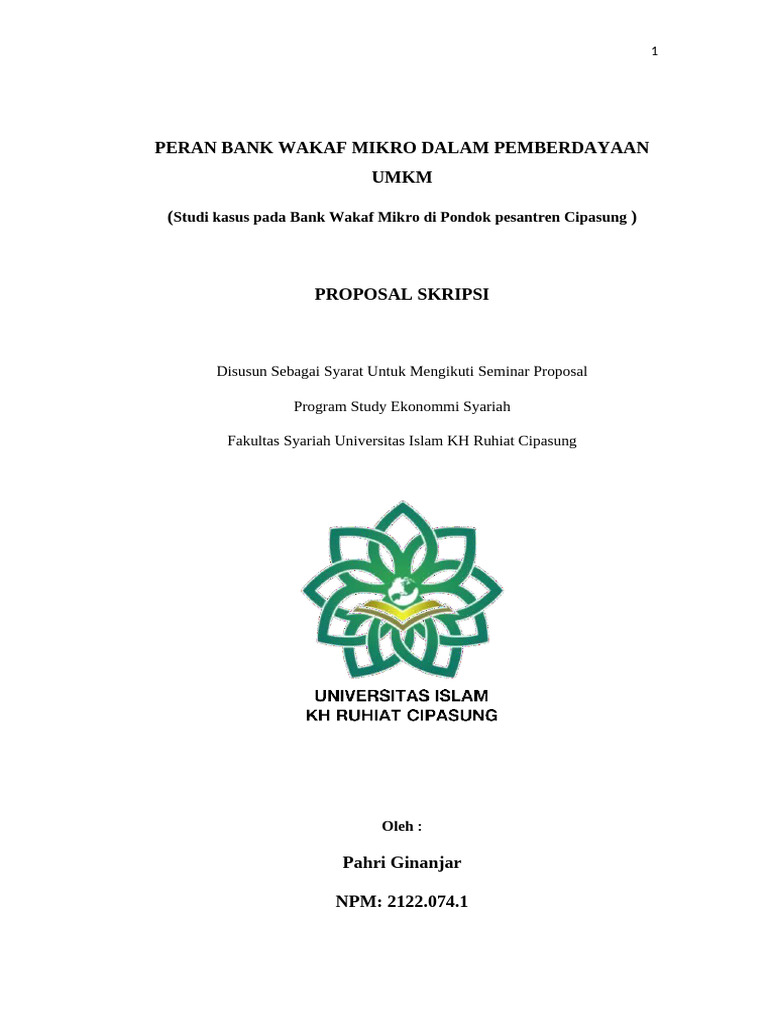 Bismilah Proposal Alam | PDF