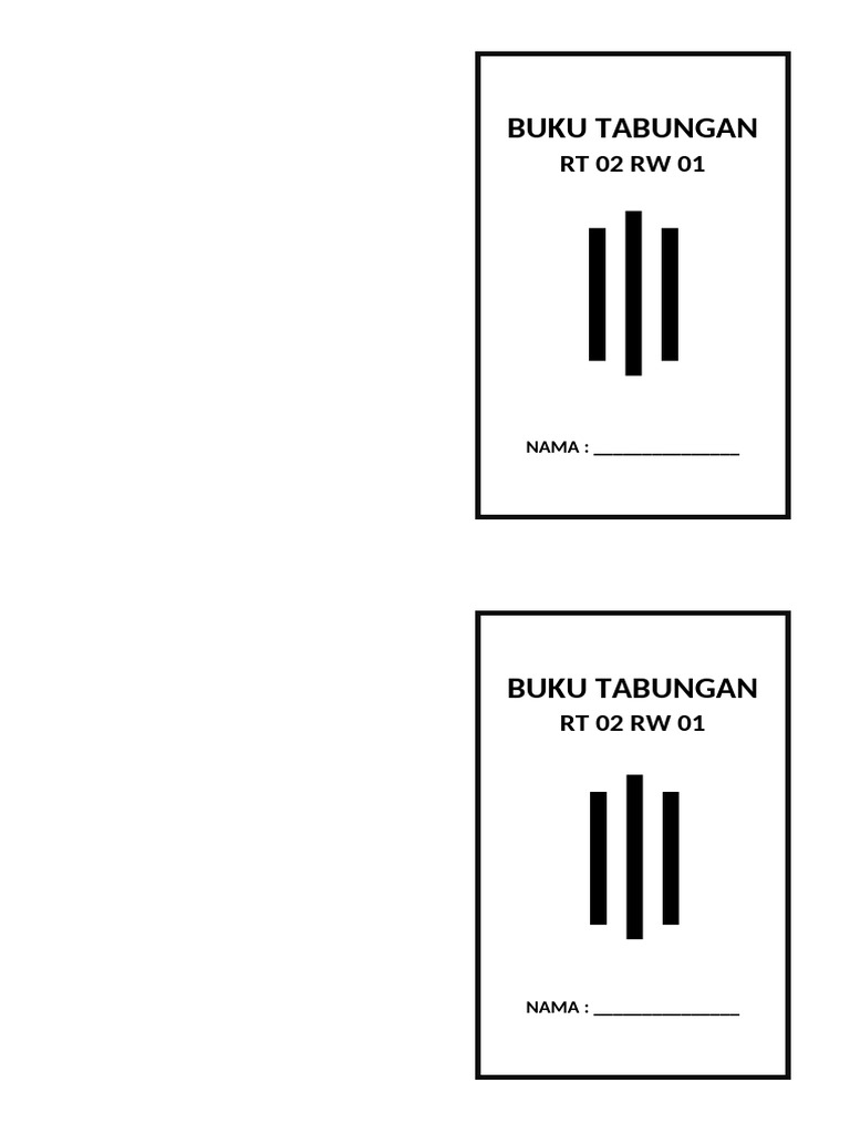 Cover Buku Tabungan | PDF