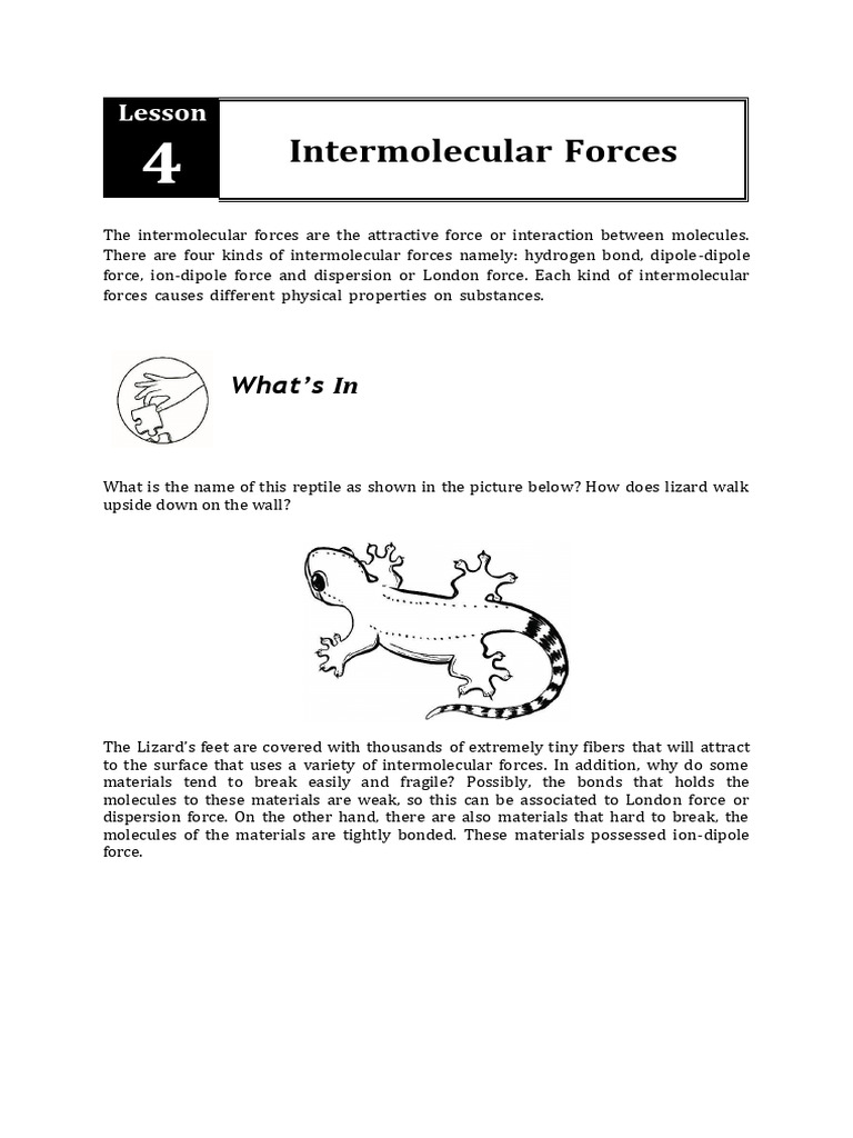 Intermolecular-Forces | PDF | Intermolecular Force | Chemical Bond