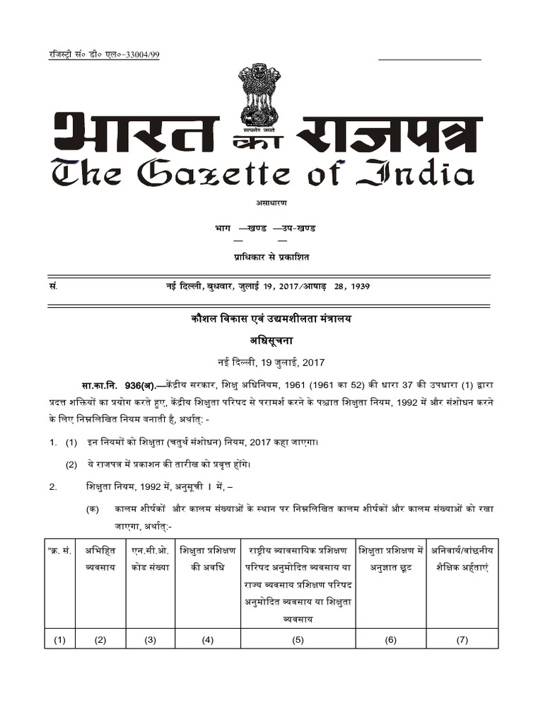 Revised Notification | PDF