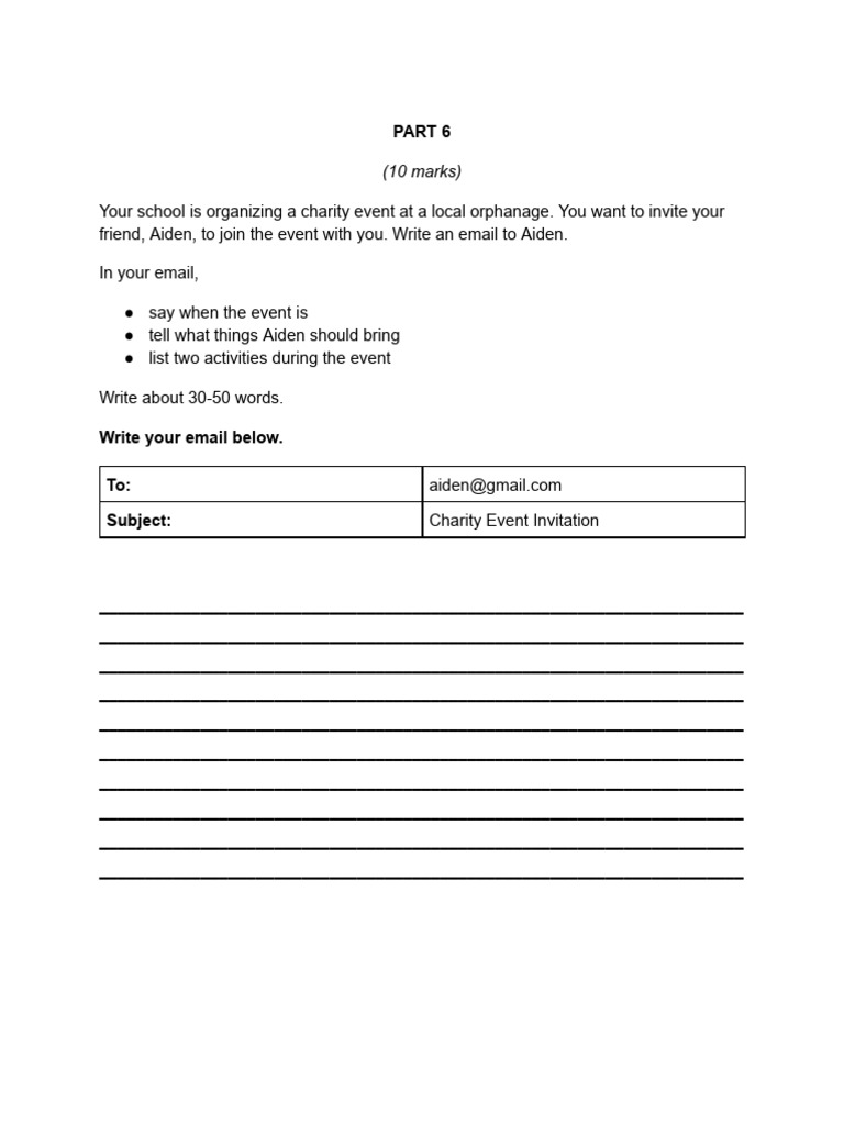 UASA PART 6 - Writing | PDF