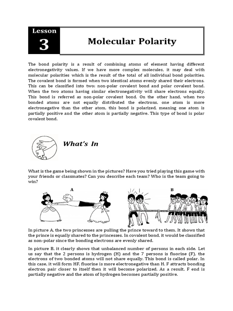 Molecular-Polarity | PDF | Chemical Polarity | Chemical Bond