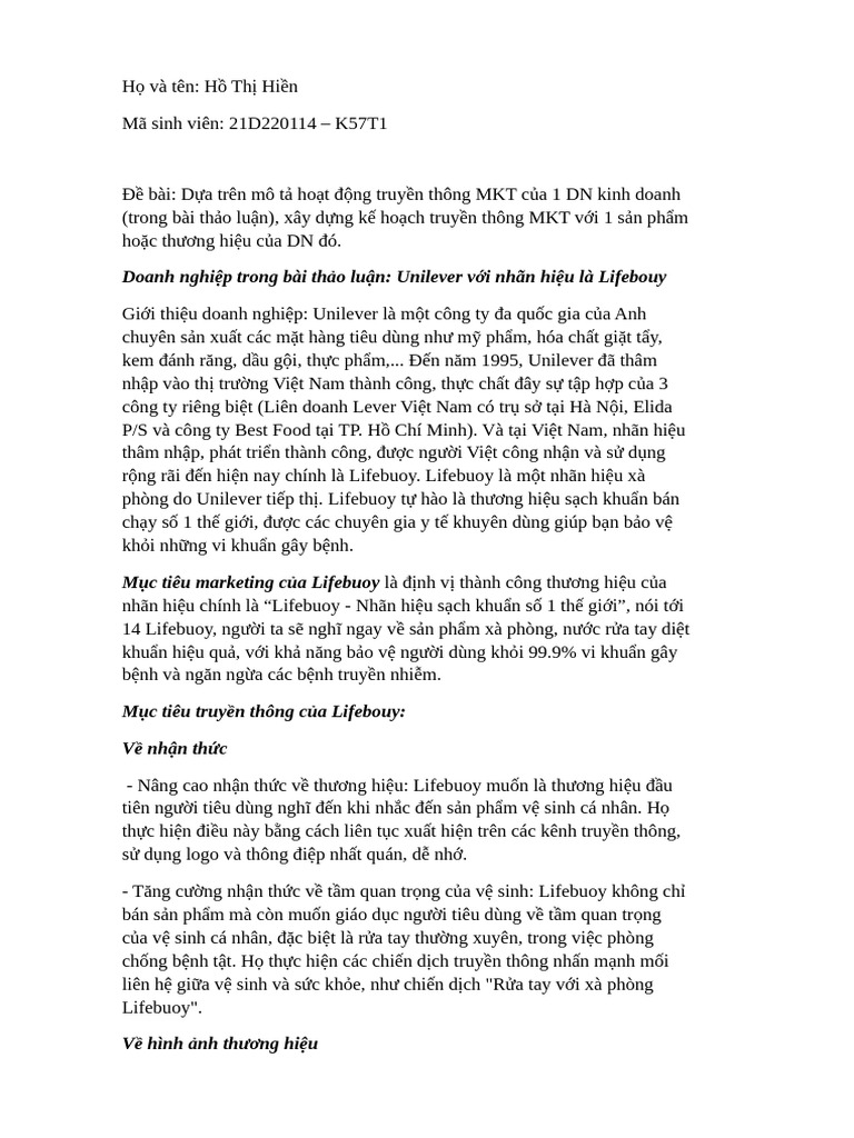 Bài Kiểm Tra TTMKT | PDF