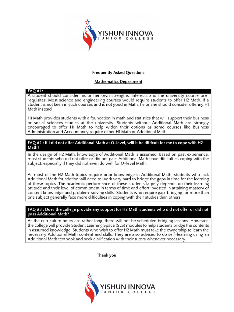 Math FAQ | PDF