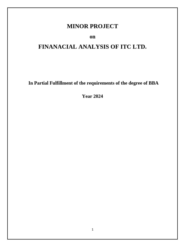 Minor Project | PDF | Revenue | Return On Investment