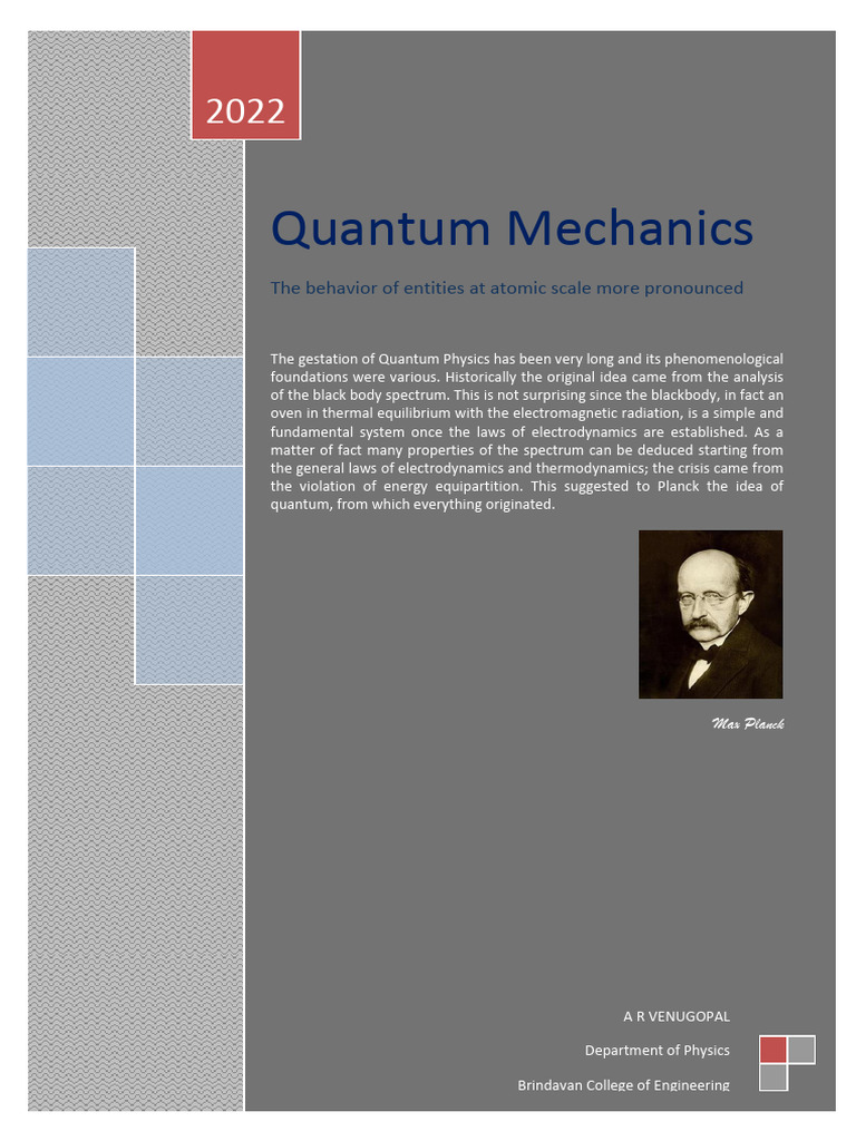Quantum Mechanics for Physics Students | PDF | Wave Function | Waves